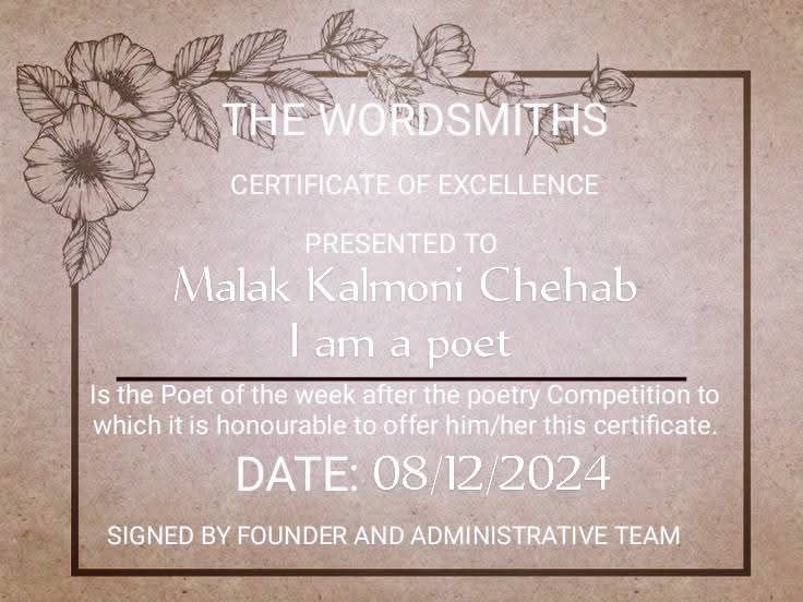 Certificate of Excellence for my poem, international writer day ...