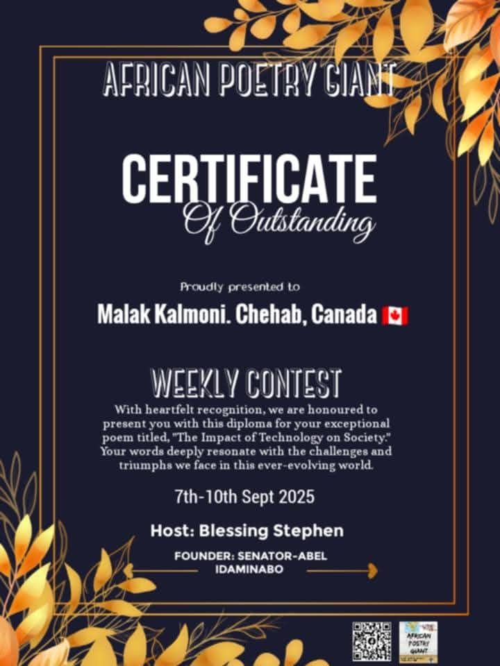 Certificate of Outstanding for my poem, World in Your Palm – Poetry for ...