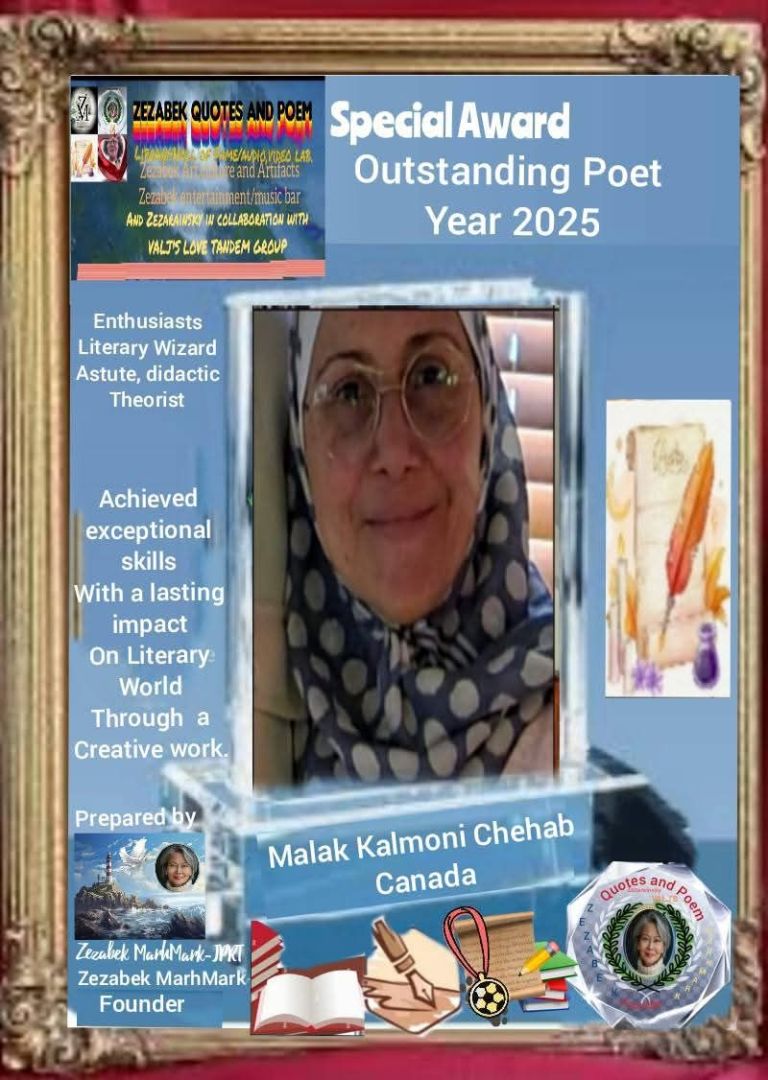 Special Award of Outstanding Poet of the Year 2025 – Poetry for Change
